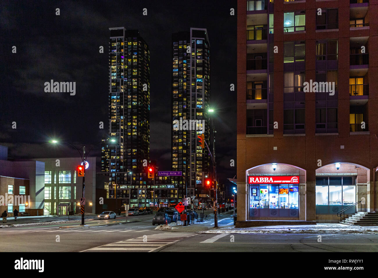 Mississauga, Canada, February 14, 2019: The Square One centre of ...