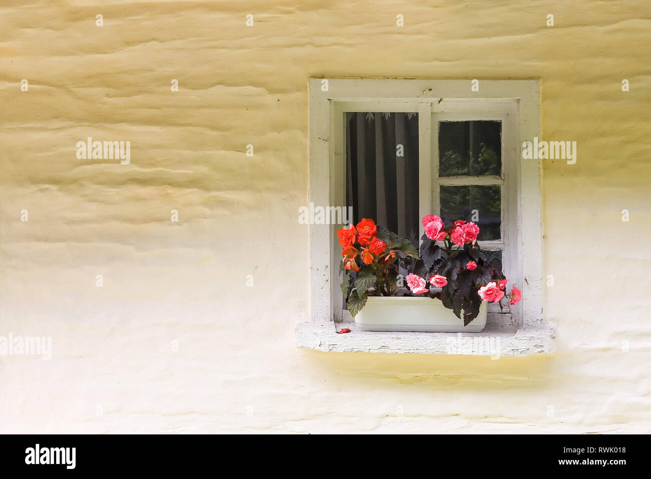 small rural window of house in Miedzygorze (Poland Stock Photo - Alamy