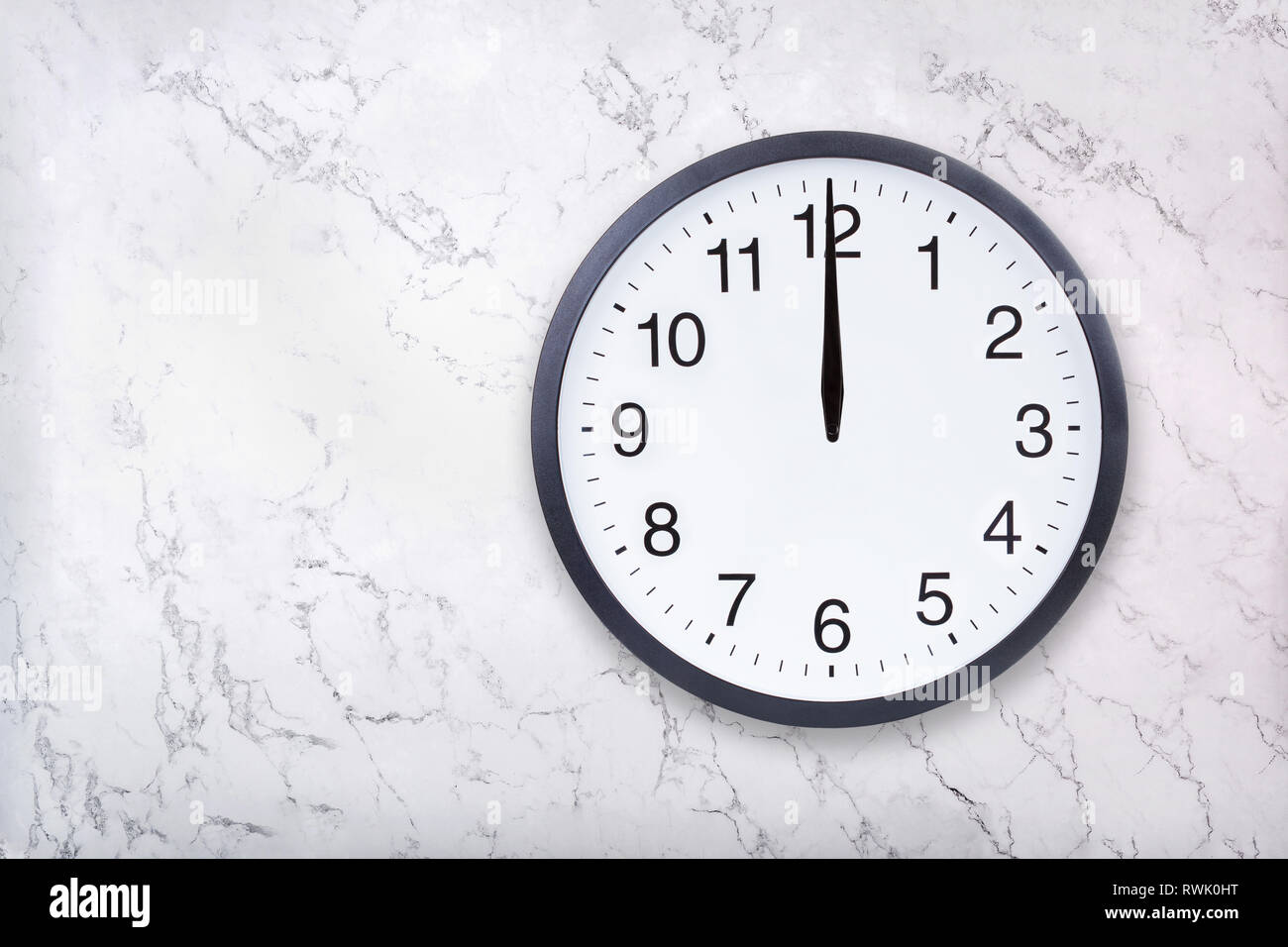 Clock face showing midnight midday hi-res stock photography and images - Alamy