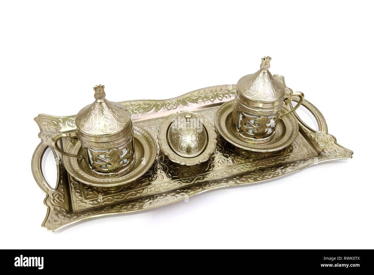 Traditional Turkish coffee set Stock Photo - Alamy