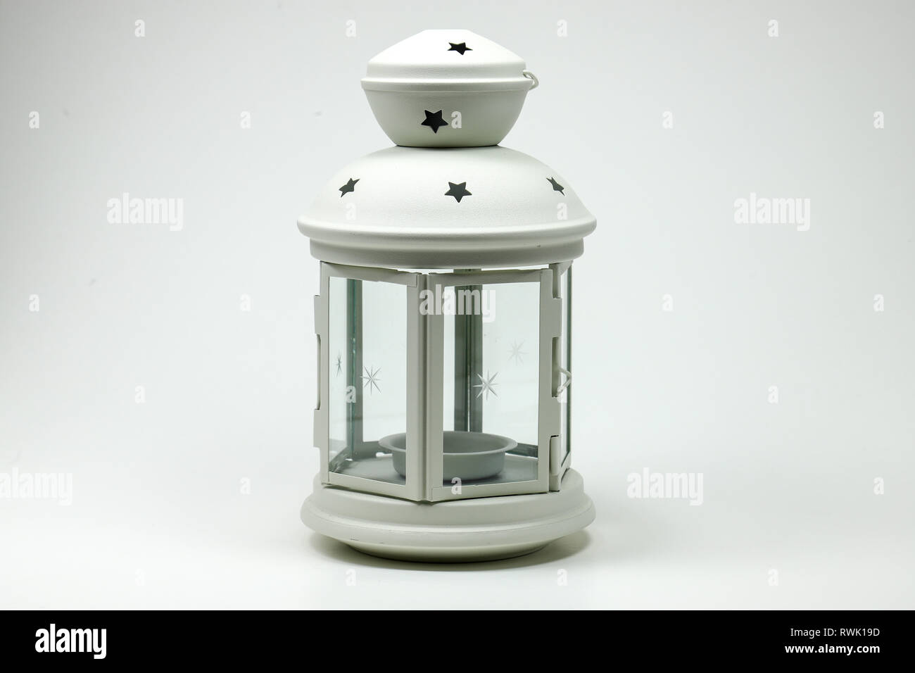 White lantern and white background Stock Photo - Alamy