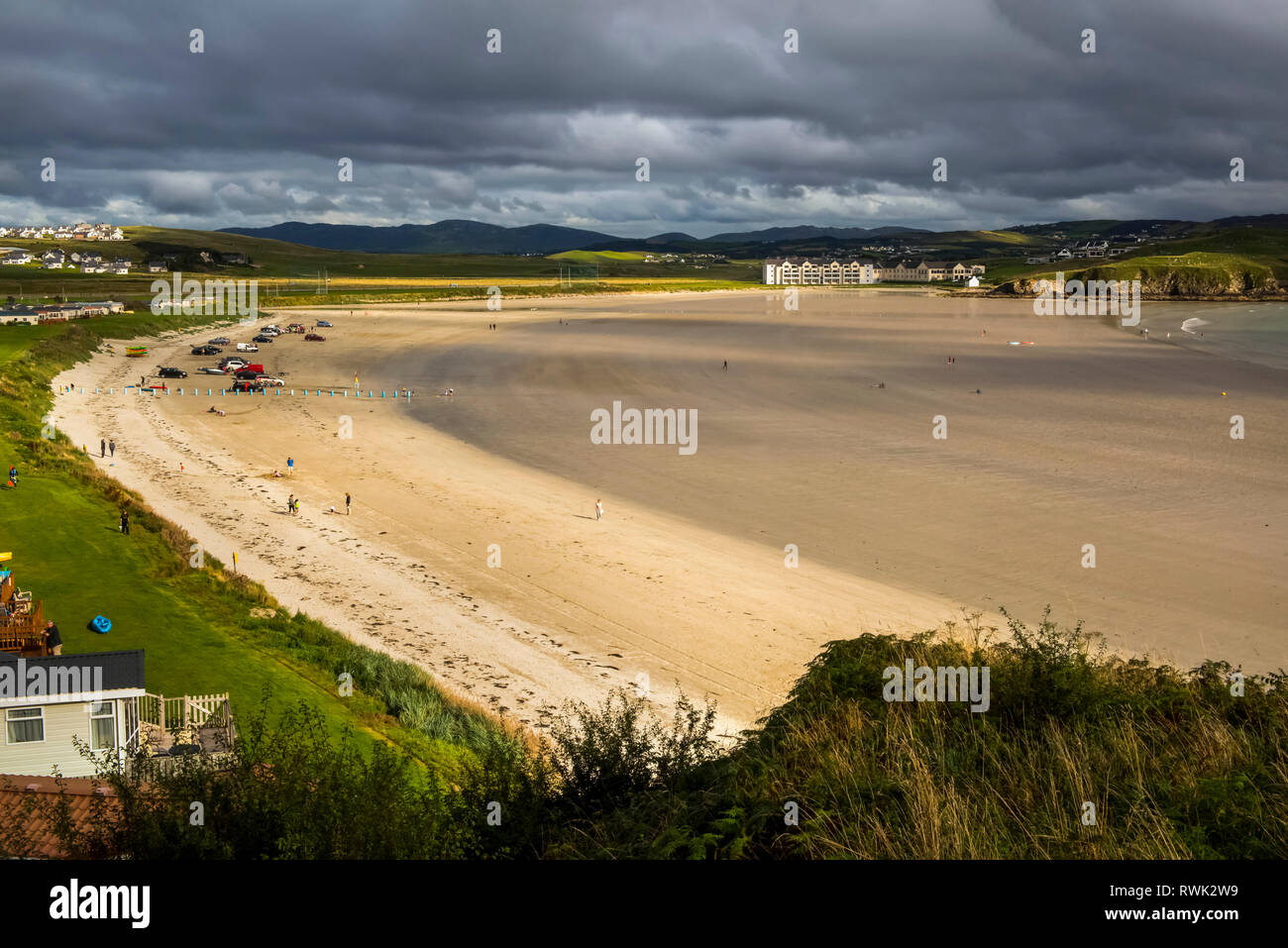 Beach along the coast of Northern Ireland in Sheephaven Bay; Downings ...