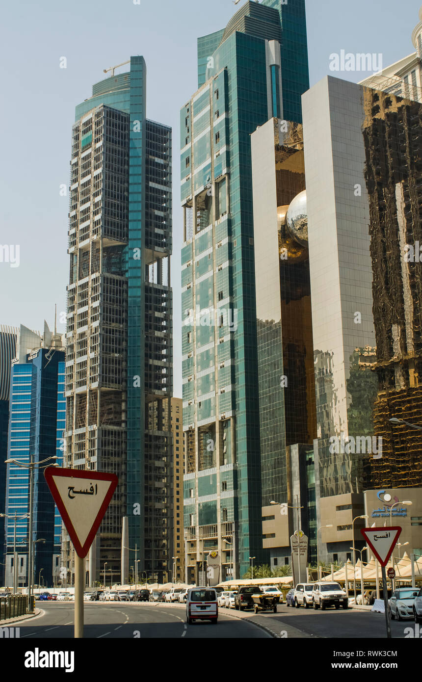 Doha qatar traffic sign hi-res stock photography and images - Alamy