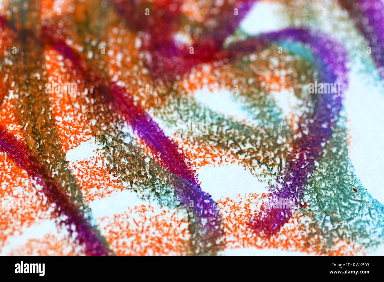 Pastel crayons and drawings Stock Photo - Alamy