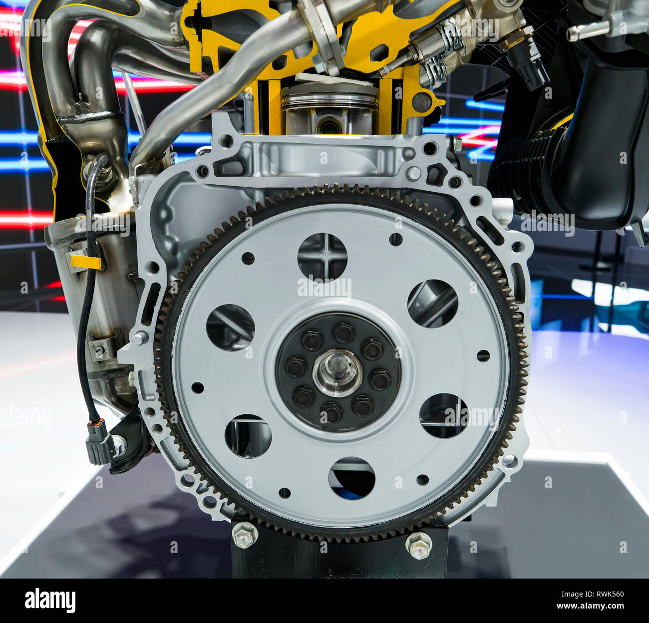 auto car engine isolated on white Stock Photo - Alamy