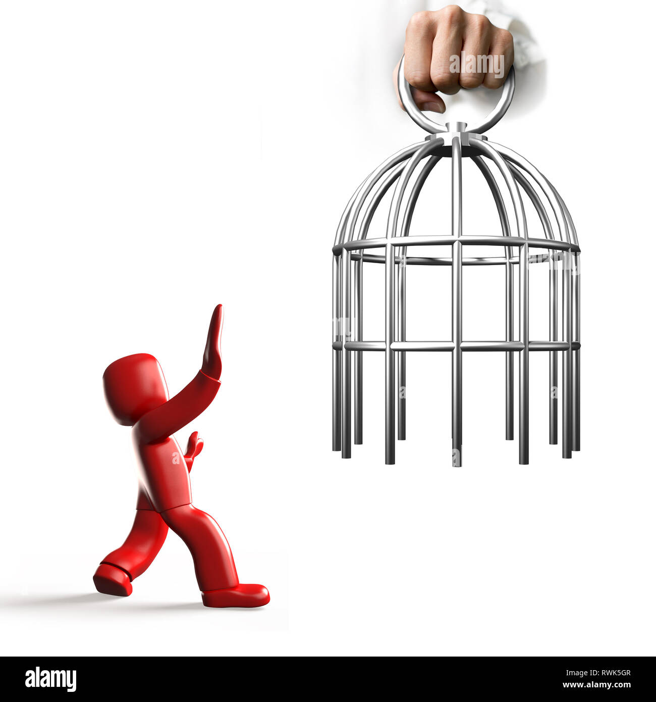 Bird hand holding captured hi-res stock photography and images - Alamy