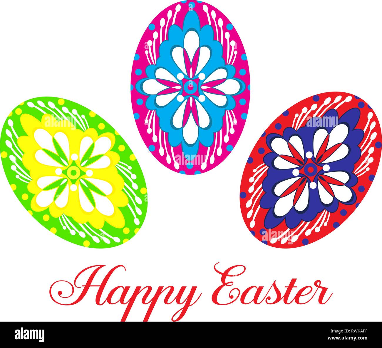 Beautiful chocolate easter eggs Stock Vector Images - Alamy