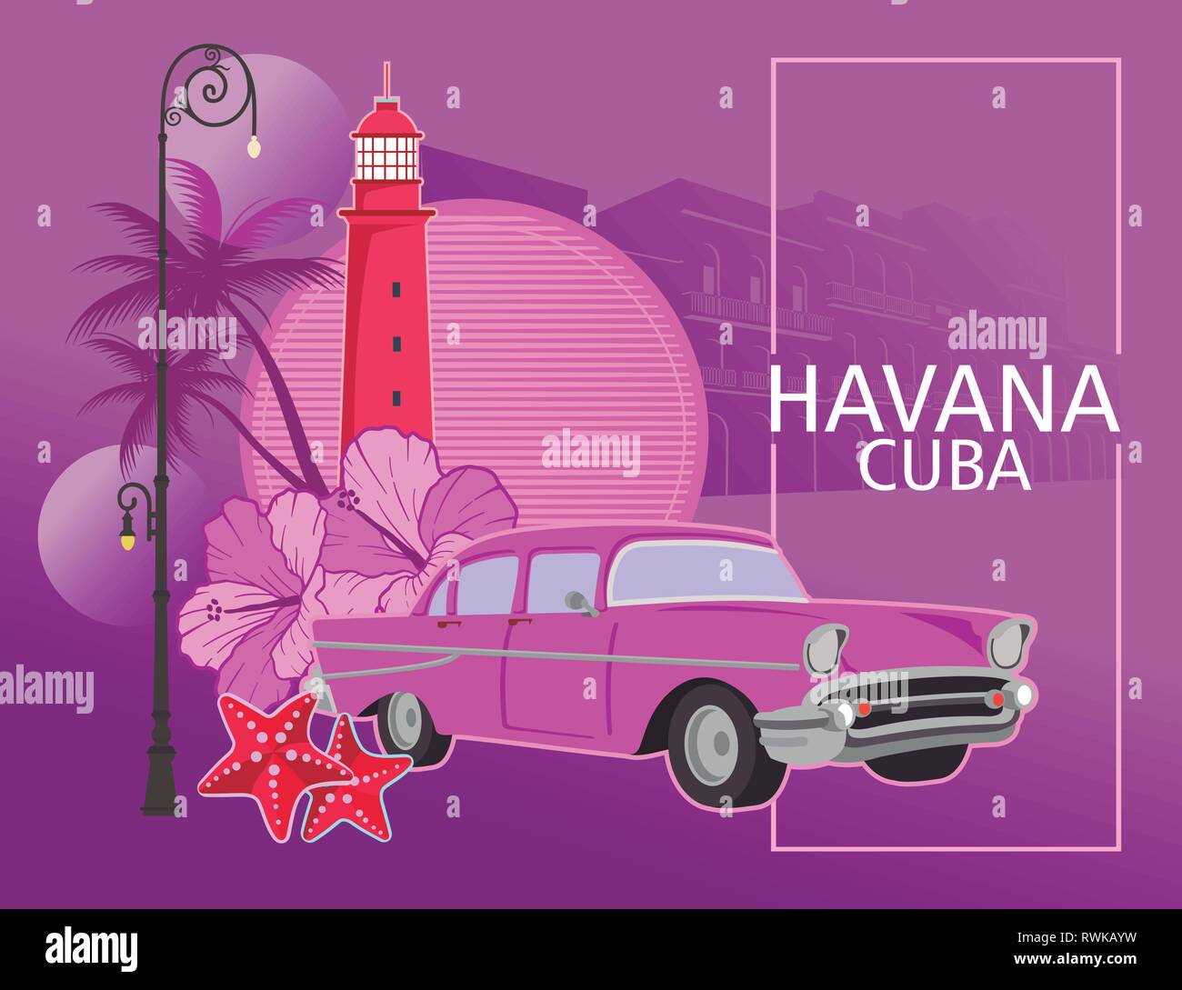 1950s cuba Stock Vector Images - Alamy