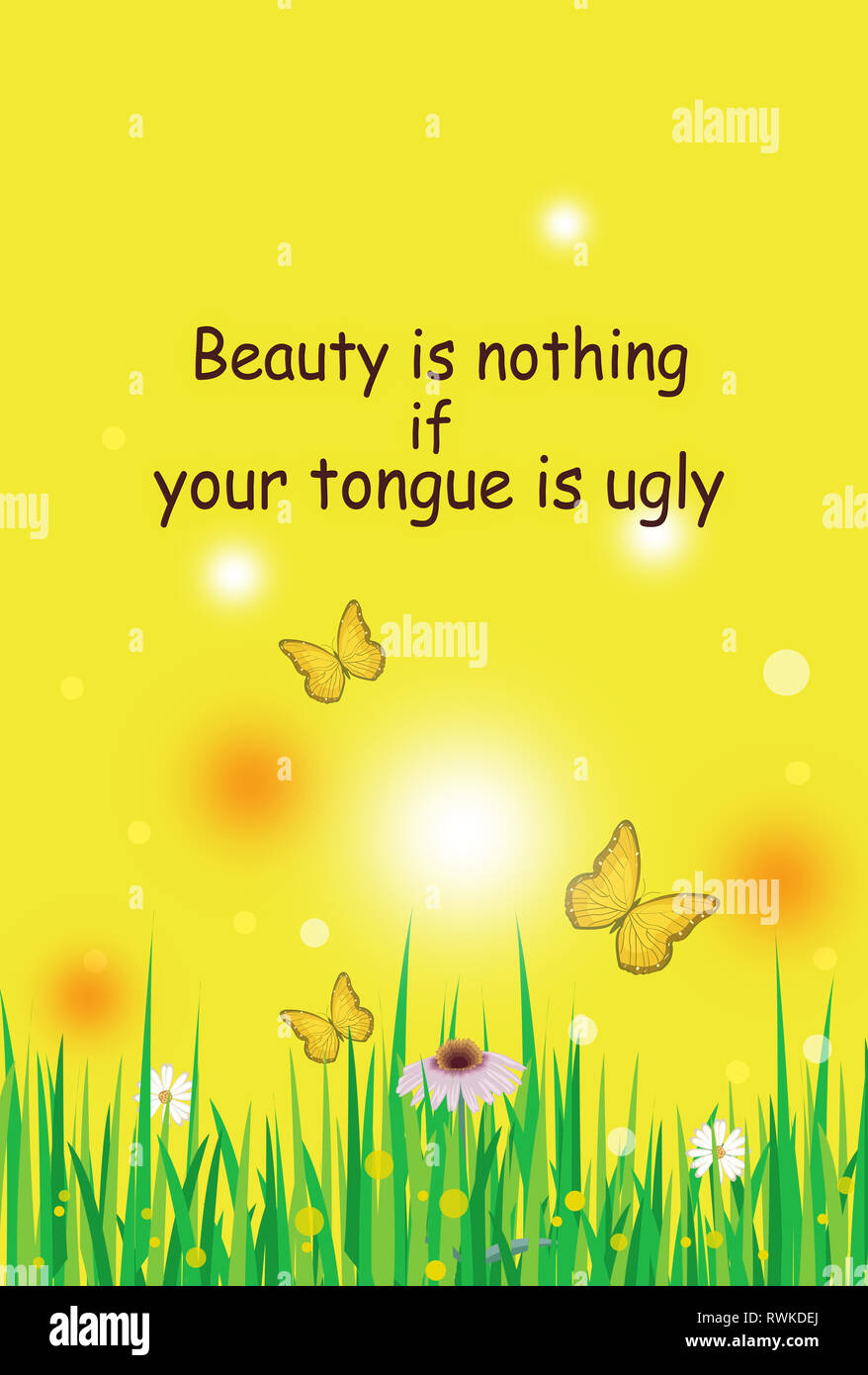 Abstract background with motivational quote Stock Photo - Alamy