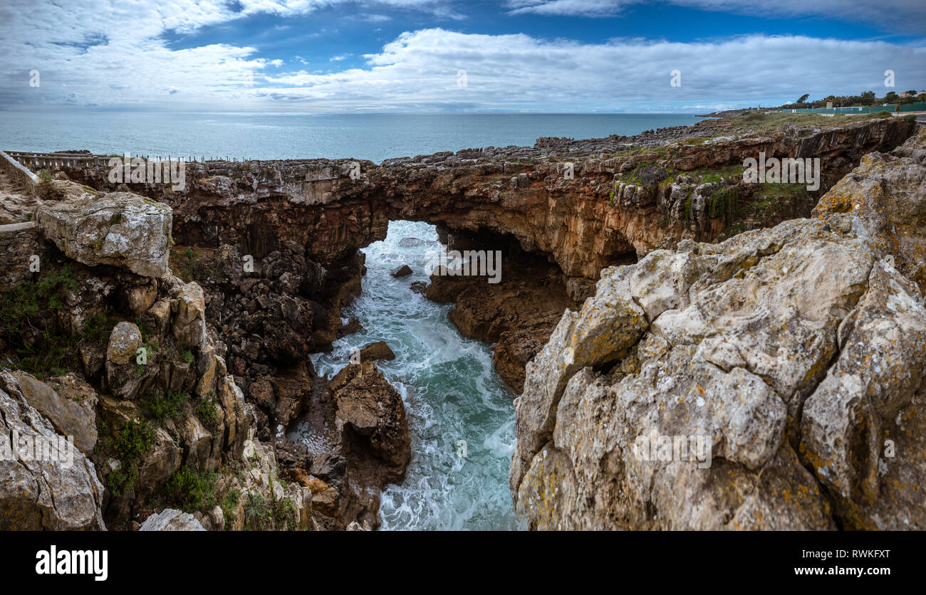 Mouth of Hell. Mouth of the devil. Portugal. Atlantic ocean Stock Photo ...
