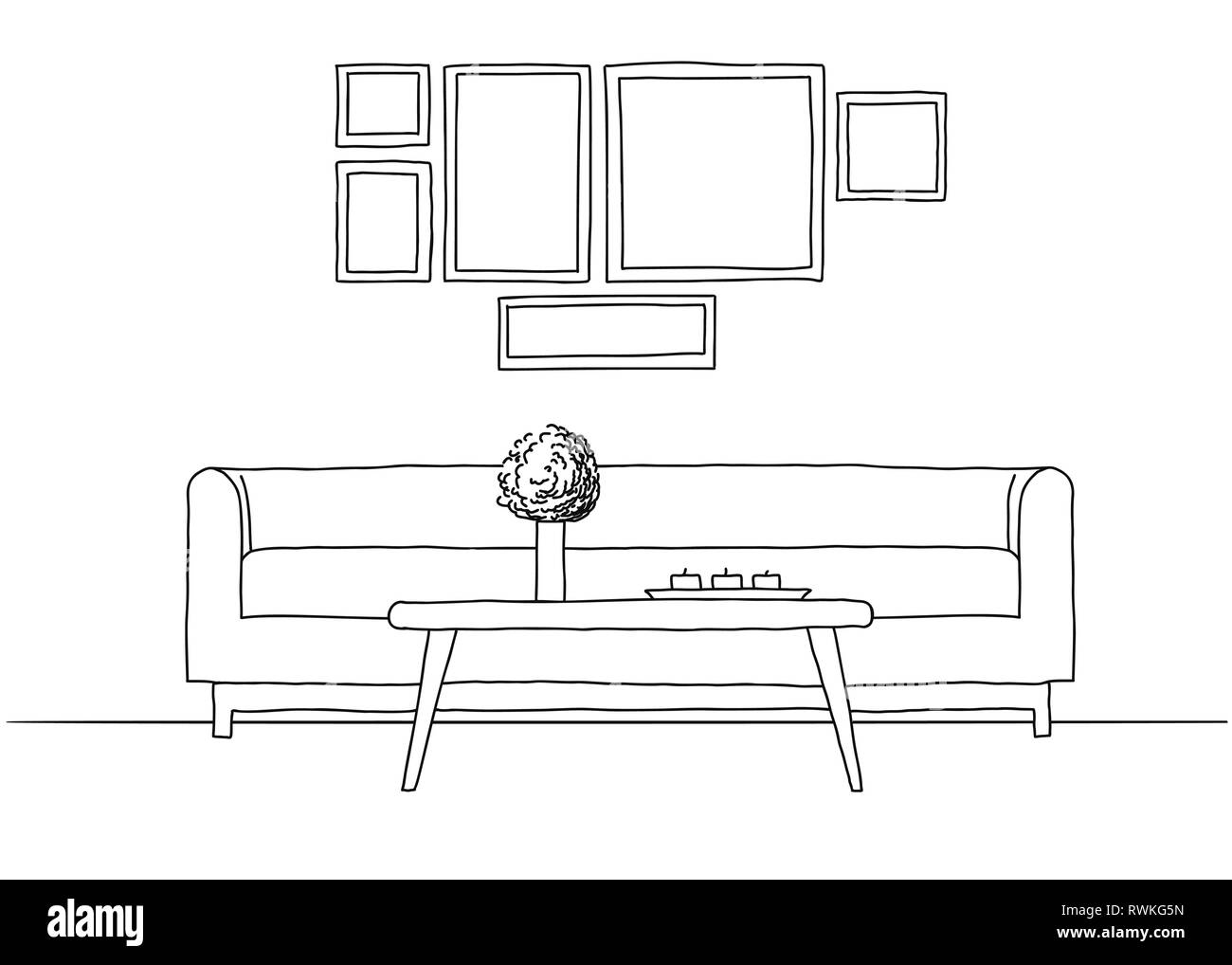 Linear design plan Stock Vector Images - Alamy