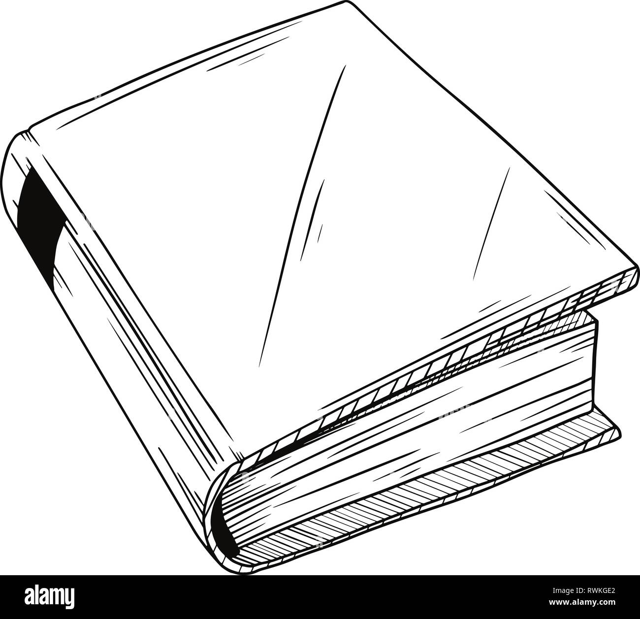 Realistic sketch book. The book is isolated on a white background ...