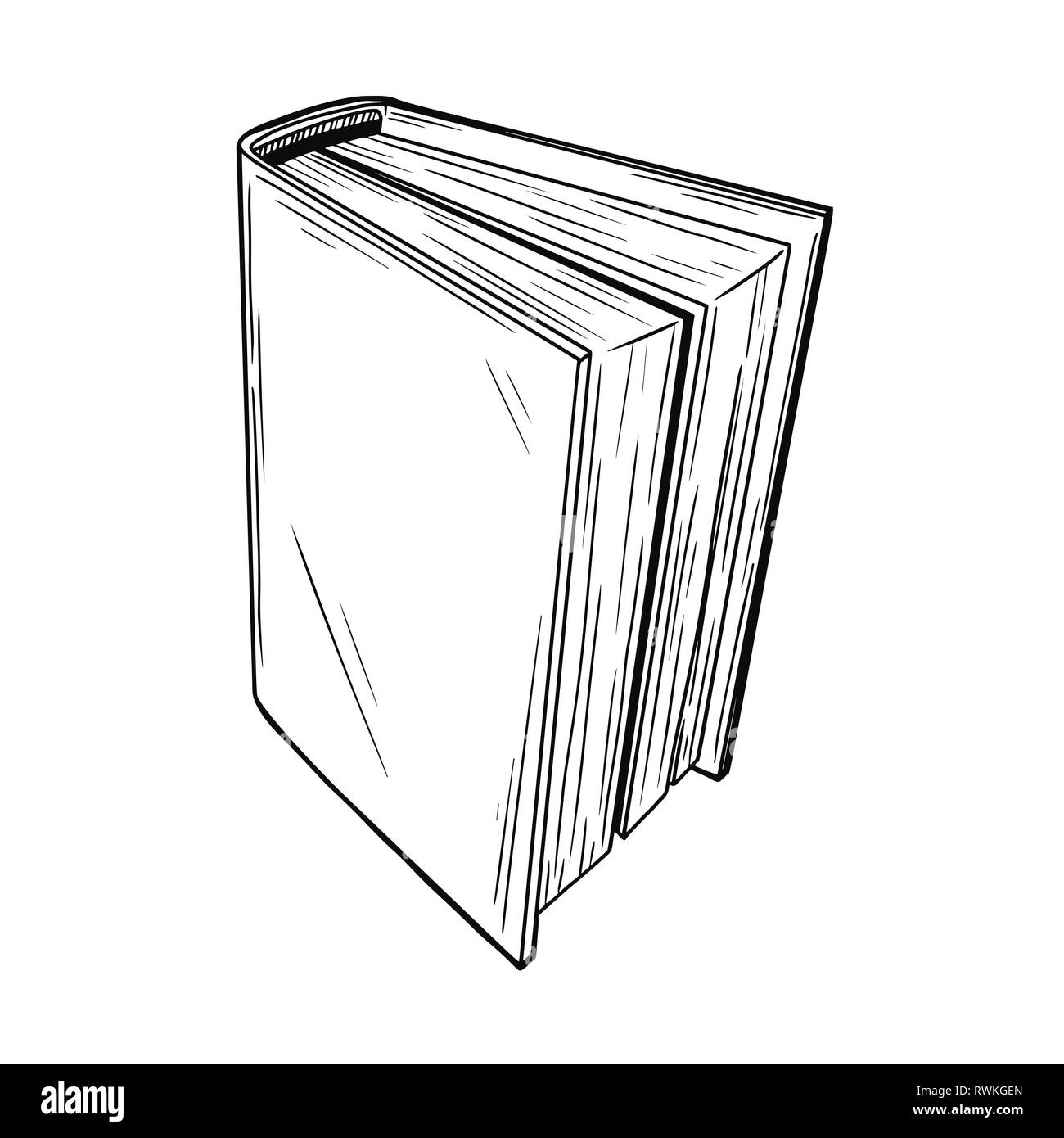 Realistic sketch book. The book is isolated on a white background ...