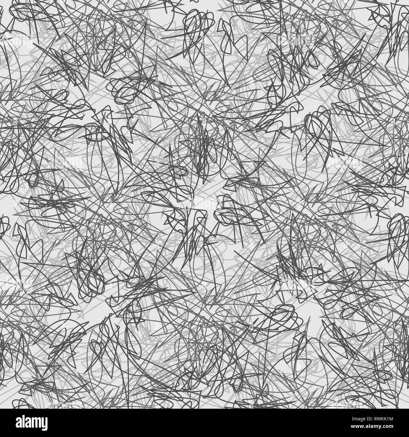 Vector abstract scratched seamless pattern. Scribbled wrapping ...