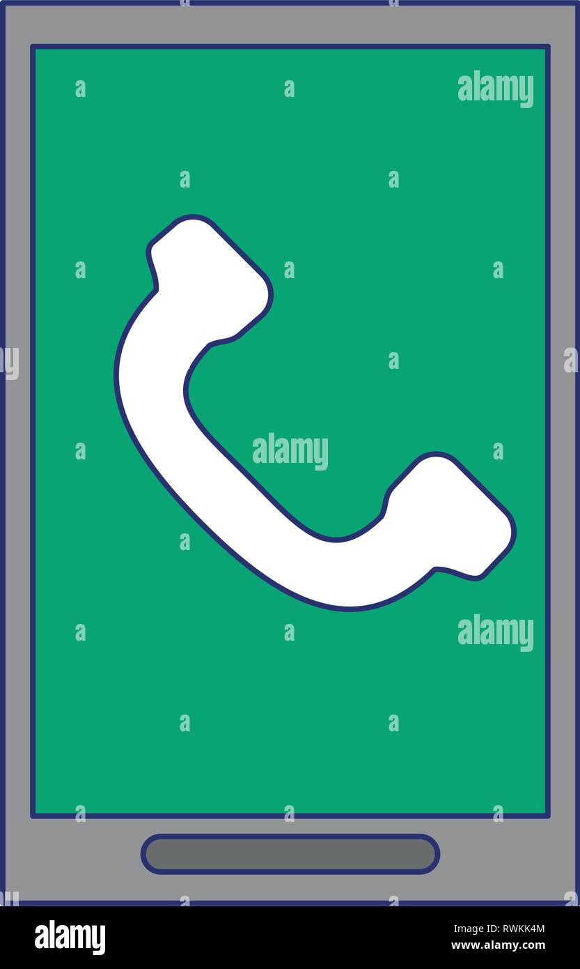 smartphone mobile call symbol vector illustration graphic design Stock ...