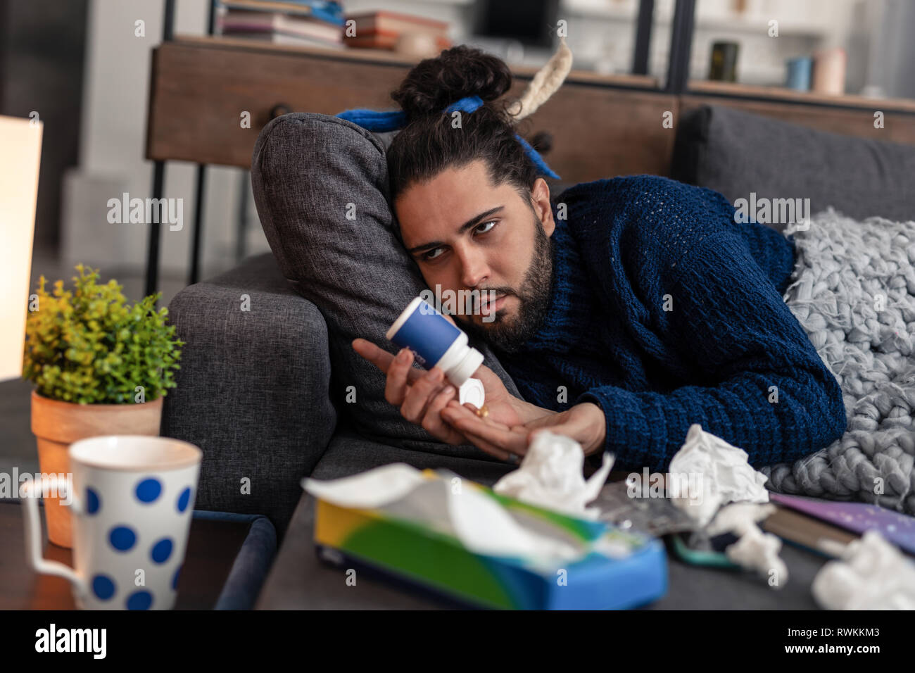 Feeling bad young bearded hi-res stock photography and images - Alamy
