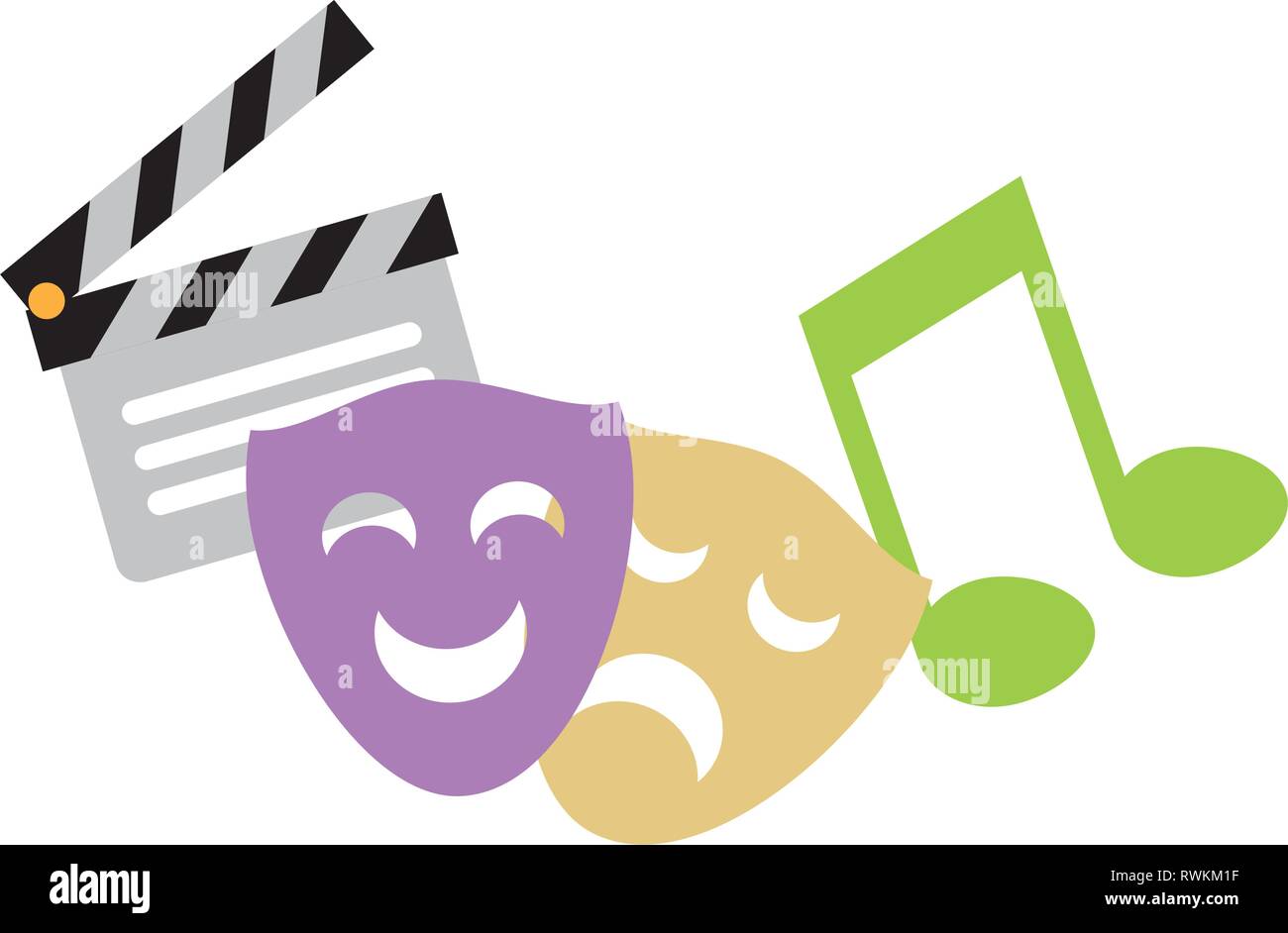 Mask and music Stock Vector Images - Alamy