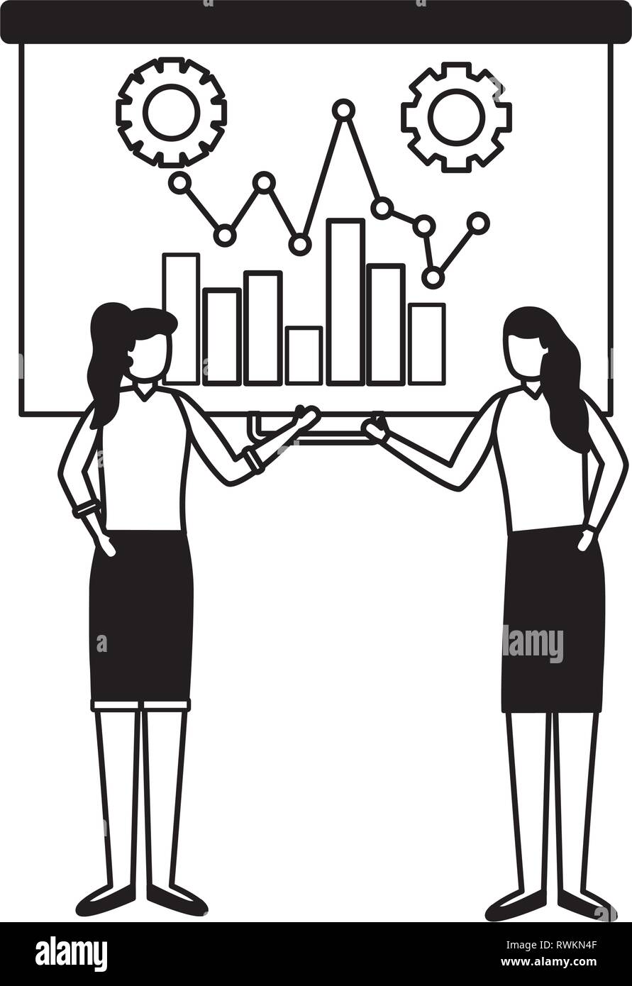 Businesswoman presenting graph in meeting business Stock Vector Images ...