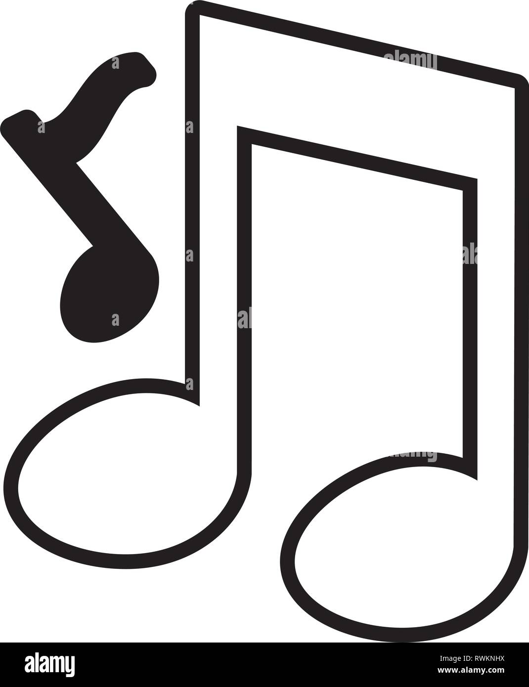 musical note melody Stock Vector Image & Art - Alamy