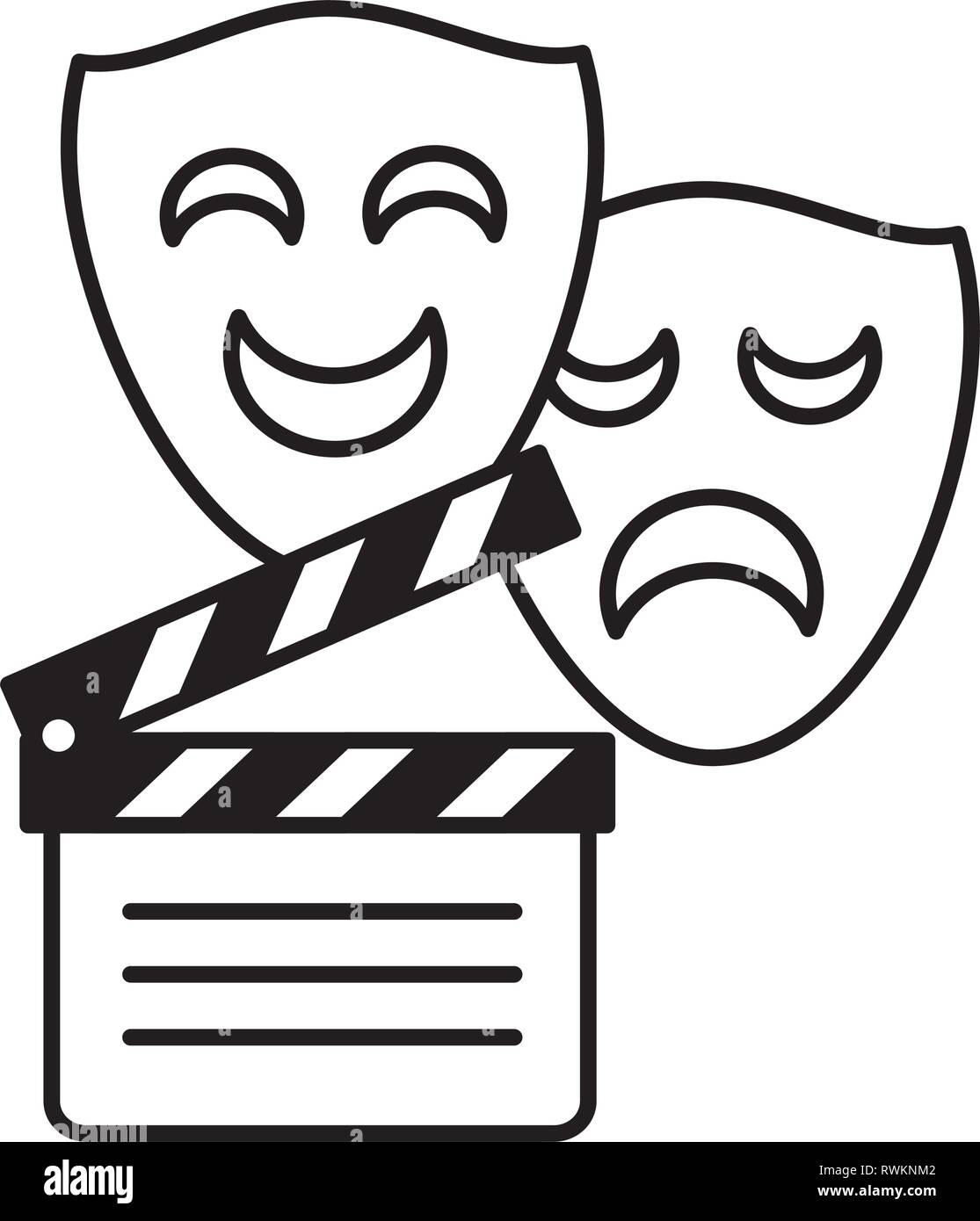 clapperboard drama comedy masks Stock Vector Image & Art - Alamy