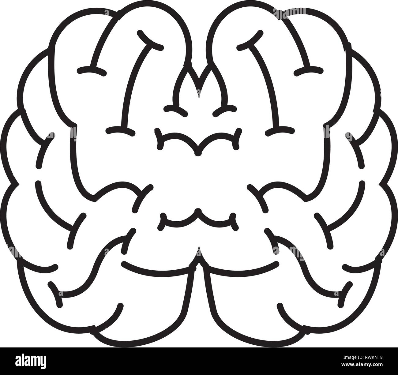 top view human brain Stock Vector Image & Art - Alamy