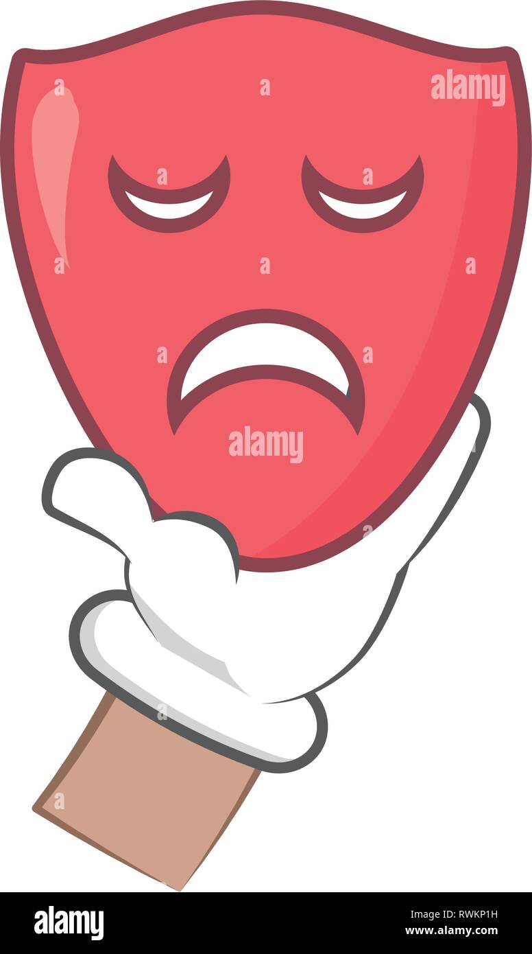 cartoon hand with drama mask Stock Vector Image & Art - Alamy