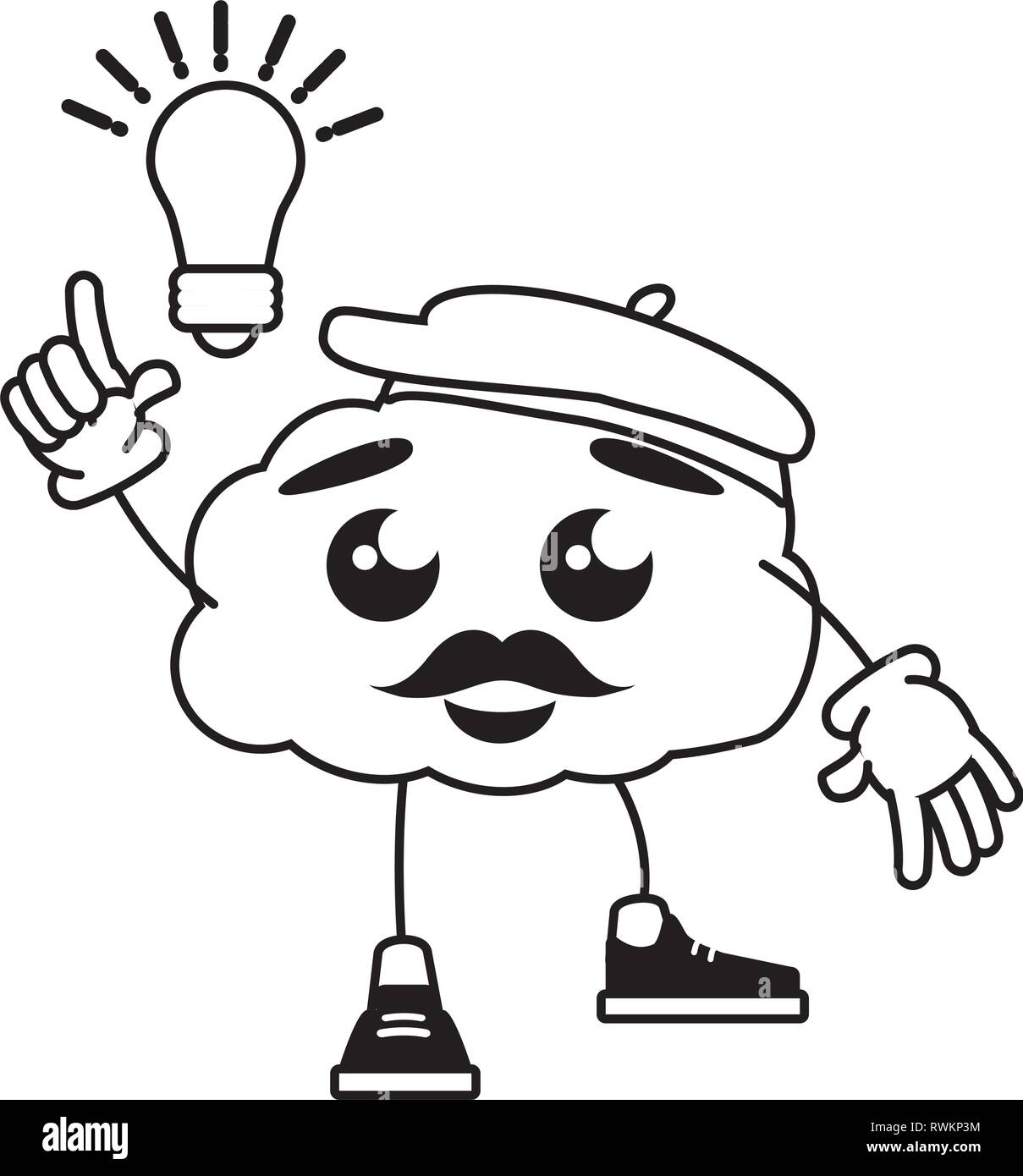 cartoon brain creativity Stock Vector Image & Art - Alamy