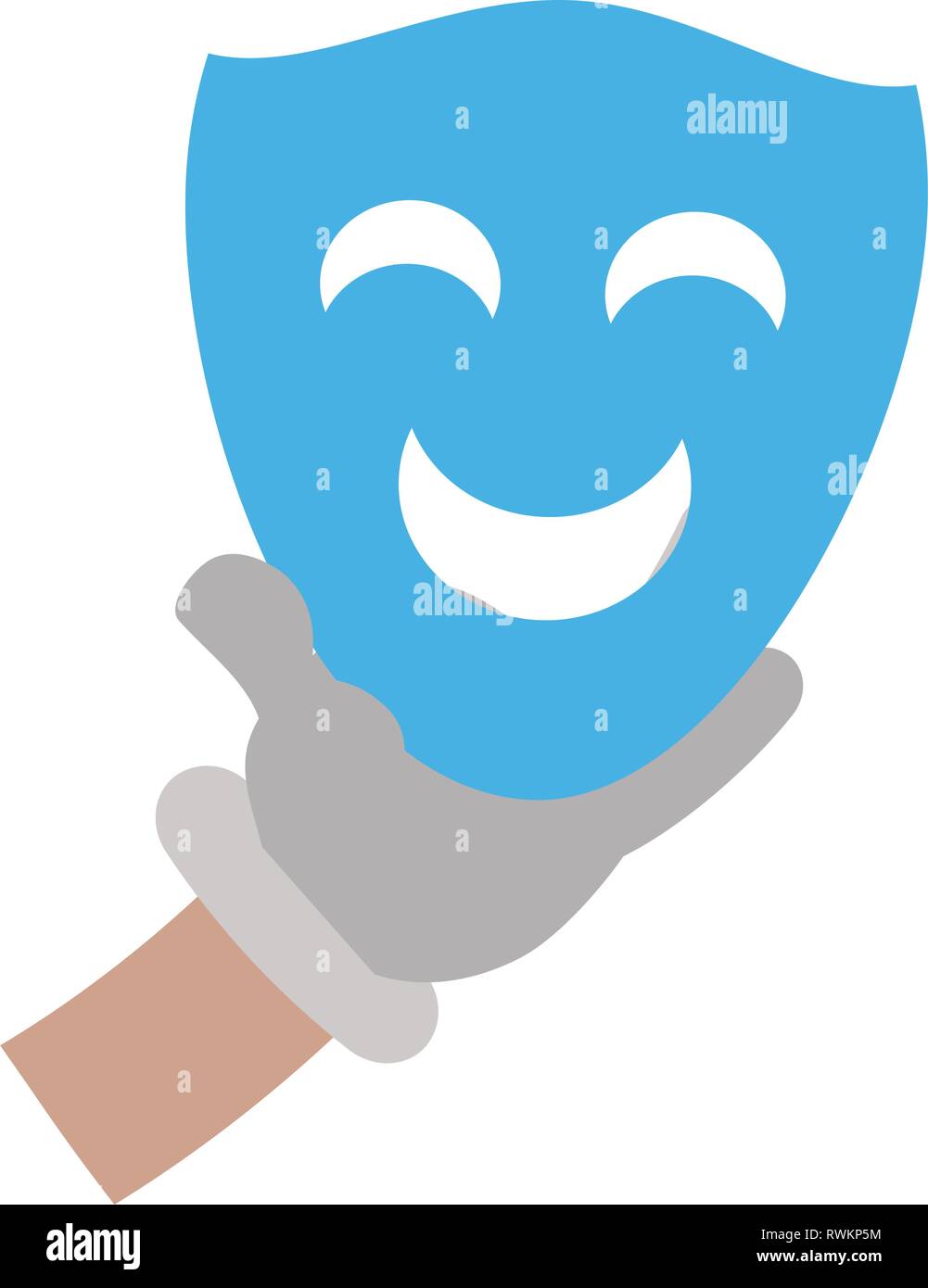 cartoon hand with comedy mask Stock Vector Image & Art - Alamy