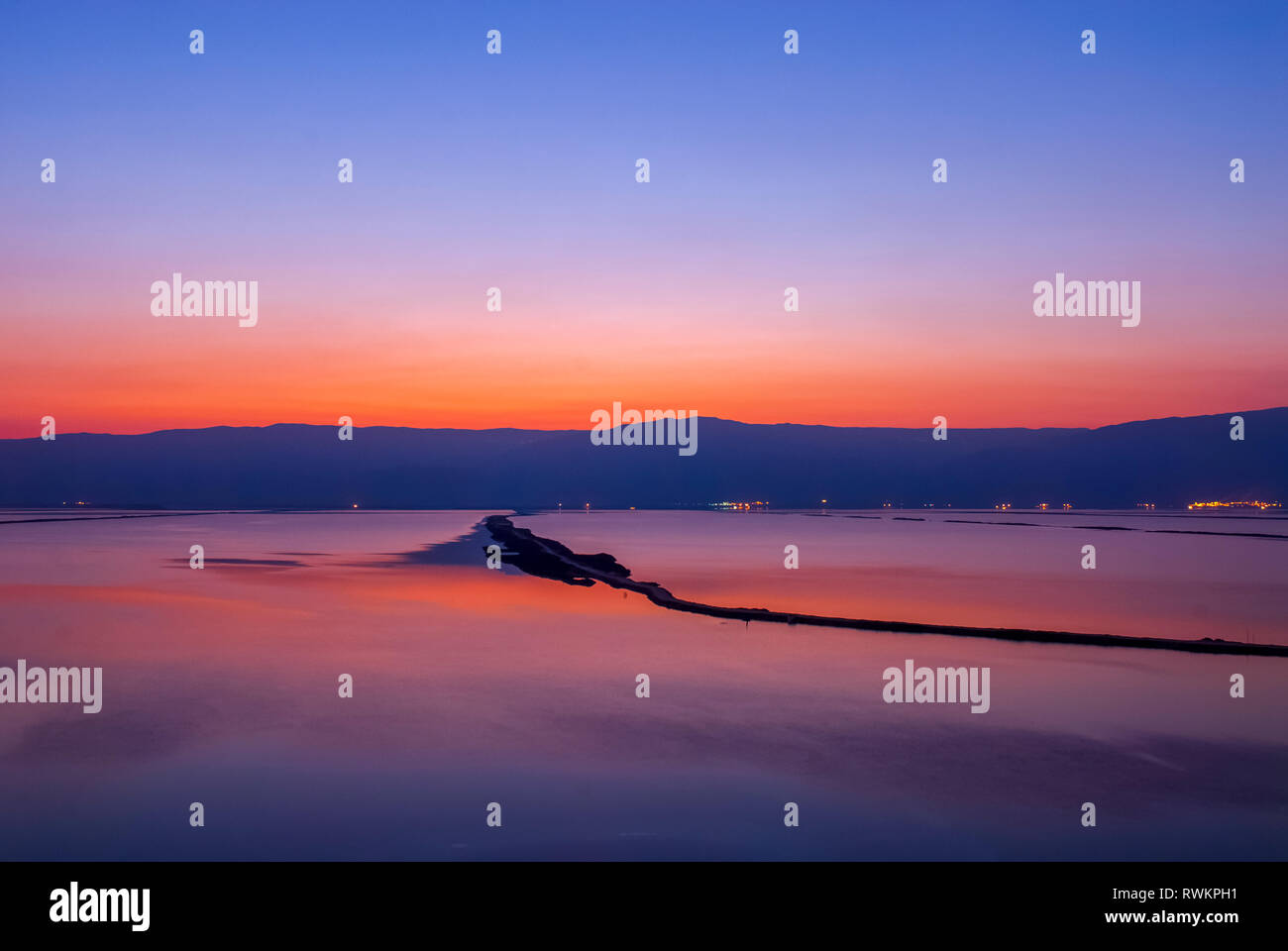 Sun rising over Dead Sea, Israel Stock Photo - Alamy