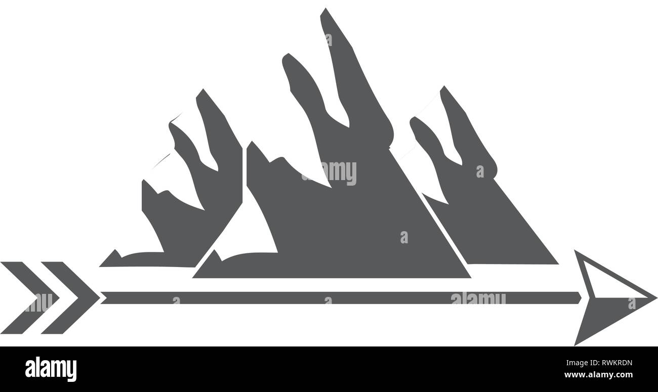 mountains arrow wanderlust vintage Stock Vector Image & Art - Alamy