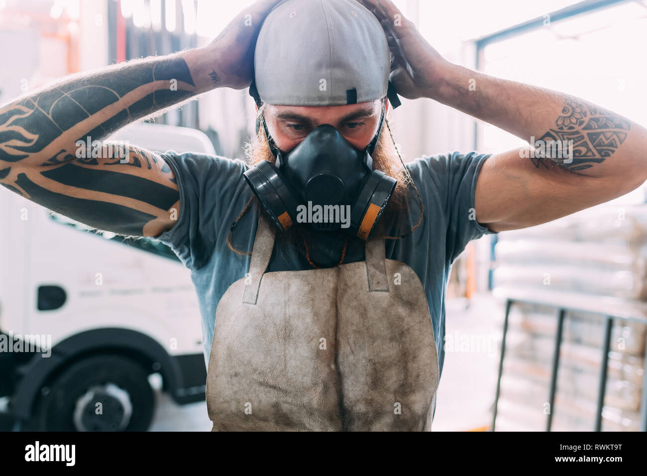 Raised axe hi-res stock photography and images - Alamy