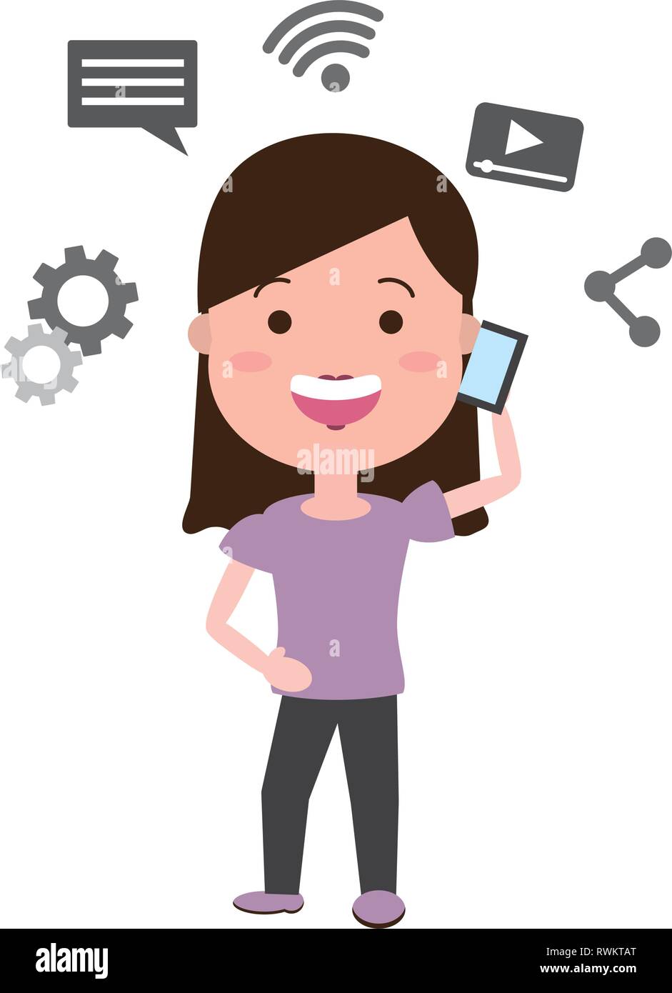 people tech device Stock Vector Image & Art - Alamy