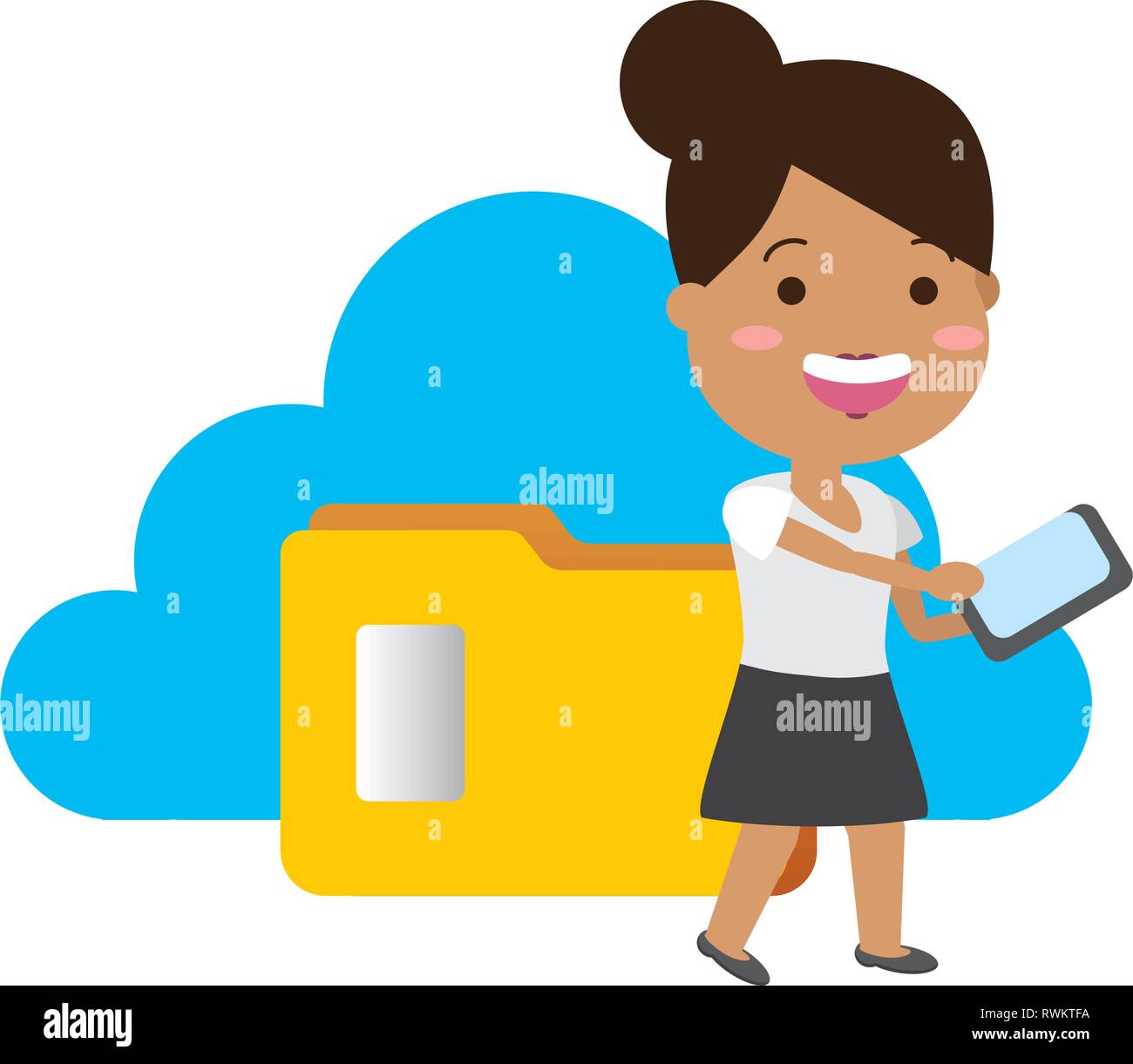 Woman cloud tech Cut Out Stock Images & Pictures - Alamy