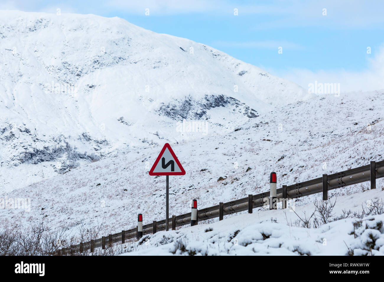 A82 road warning sign hi-res stock photography and images - Alamy