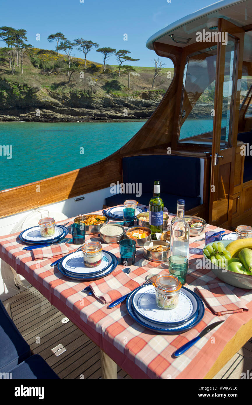 The Alice Rose, a cruiser owned by the Nare Hotel in Cornwall, UK ...