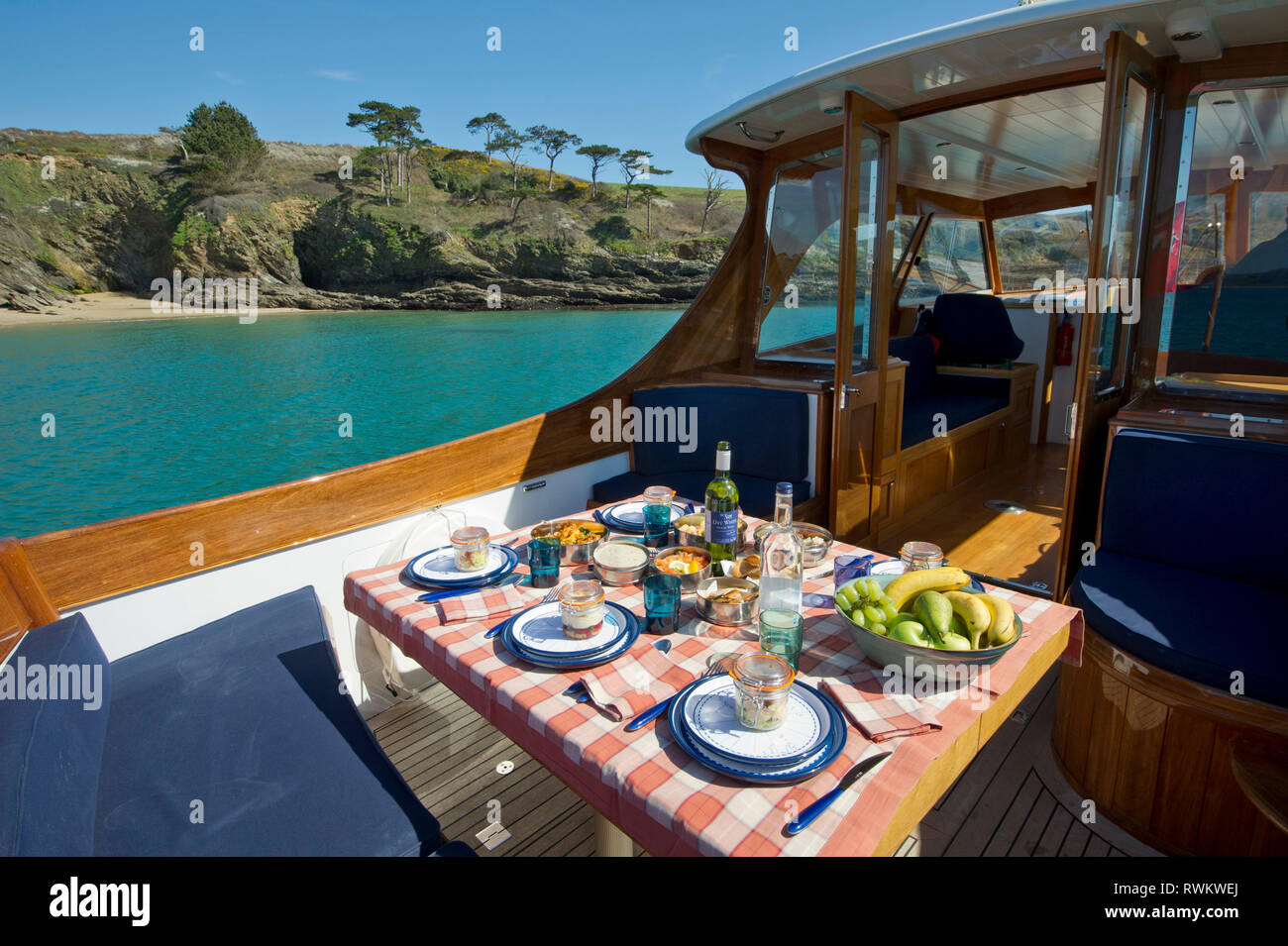 The Alice Rose, a cruiser owned by the Nare Hotel in Cornwall, UK ...