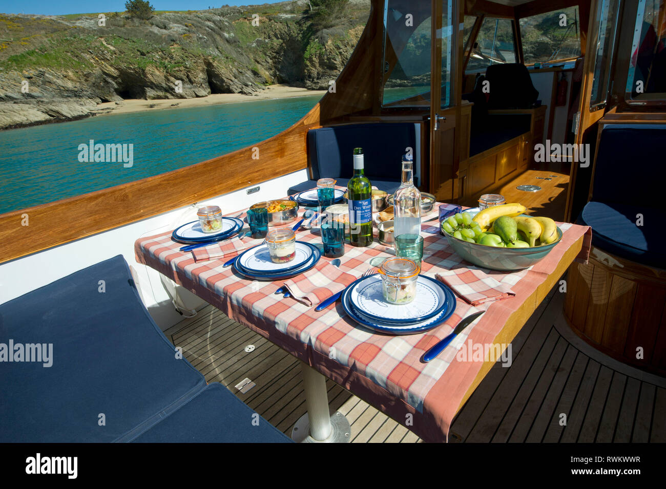 The Alice Rose, a cruiser owned by the Nare Hotel in Cornwall, UK ...