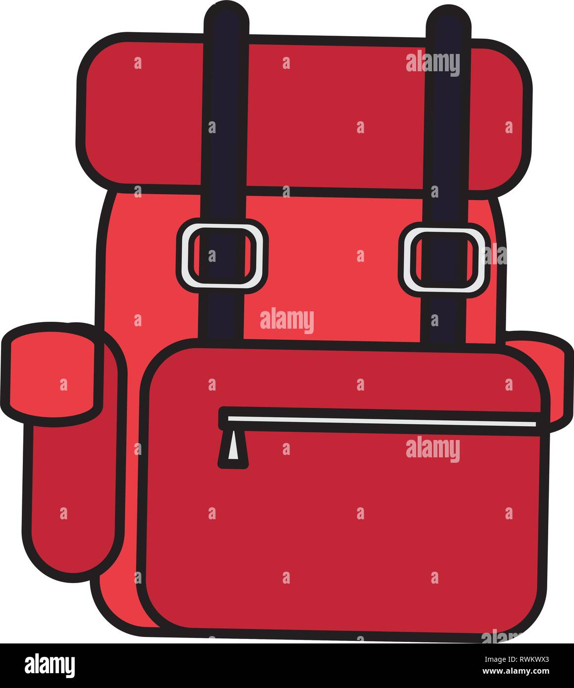 red travel backpack Stock Vector Image & Art - Alamy