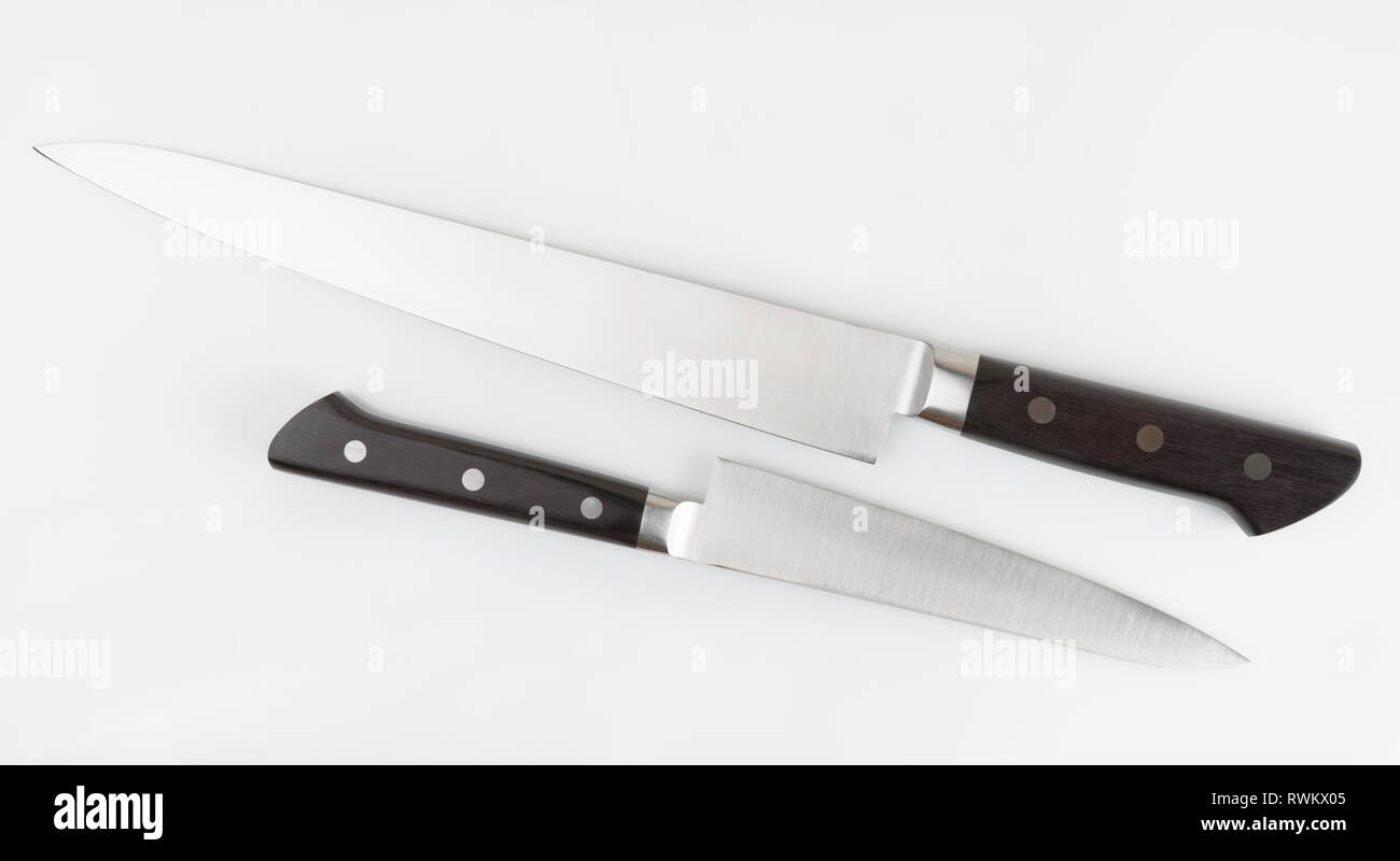 Two shiny kitchen knives hi-res stock photography and images - Alamy