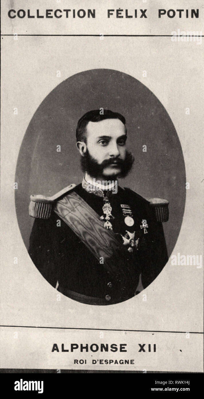 Photographic portrait of Alphonse XII, roi d'Espagne - From First ...