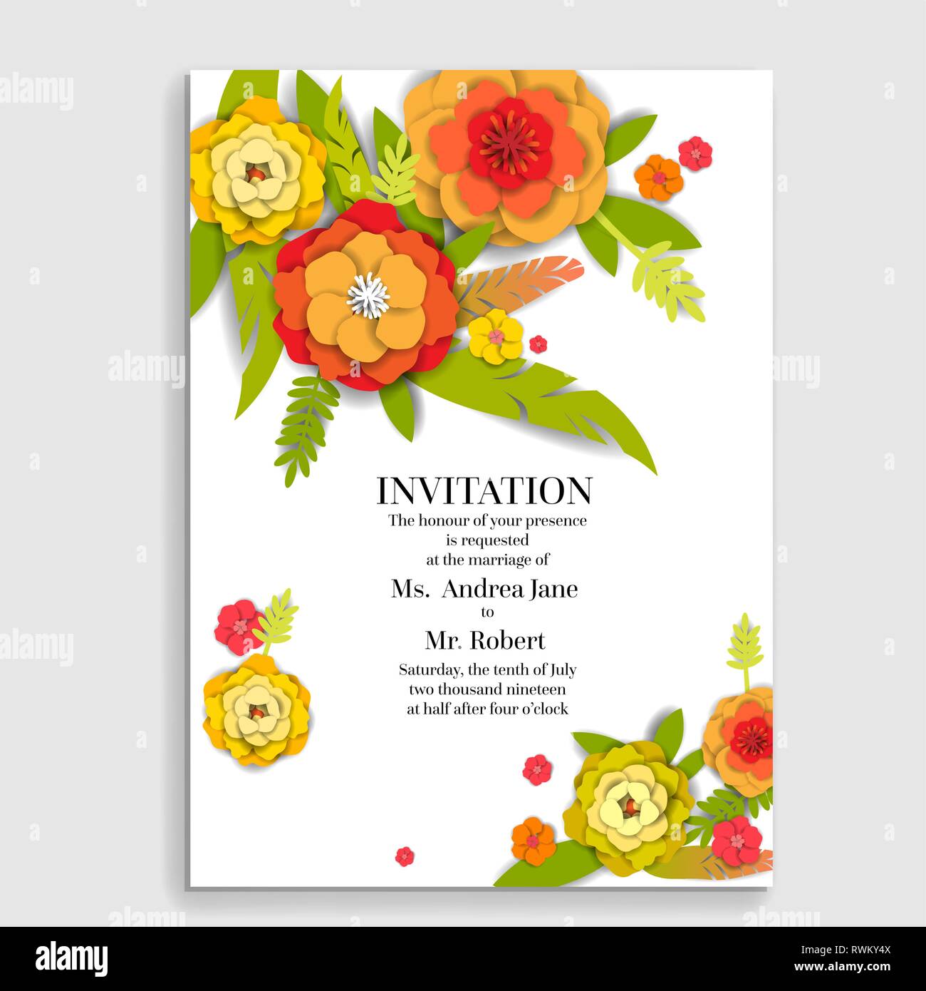 Creative invitation card hi-res stock photography and images - Alamy