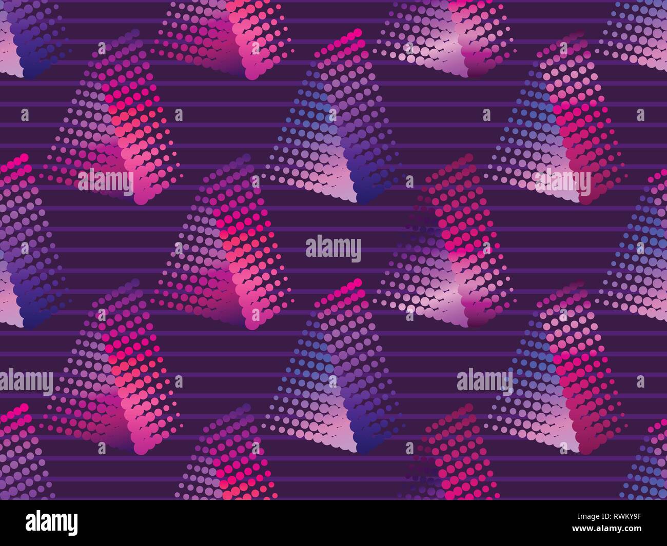 Triangle of dots with gradient. Pop art style, dotted. Vector ...