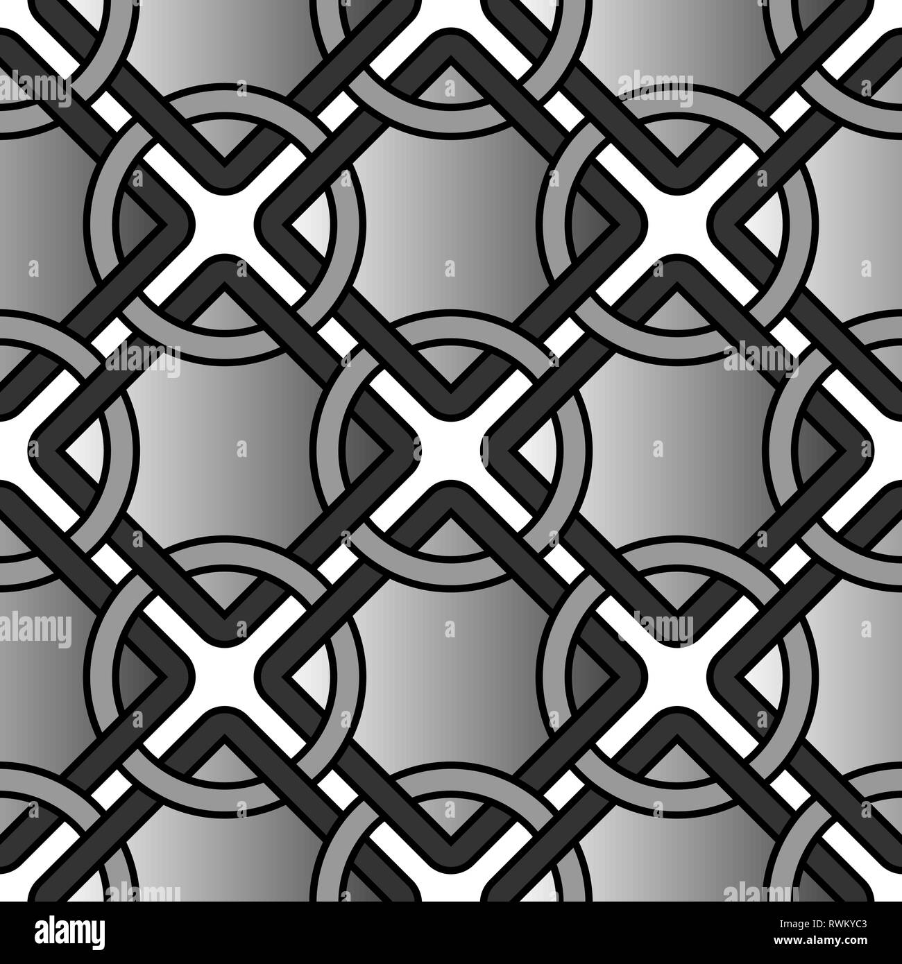 Vector geometric background with rings and square grid tiles seamless ...
