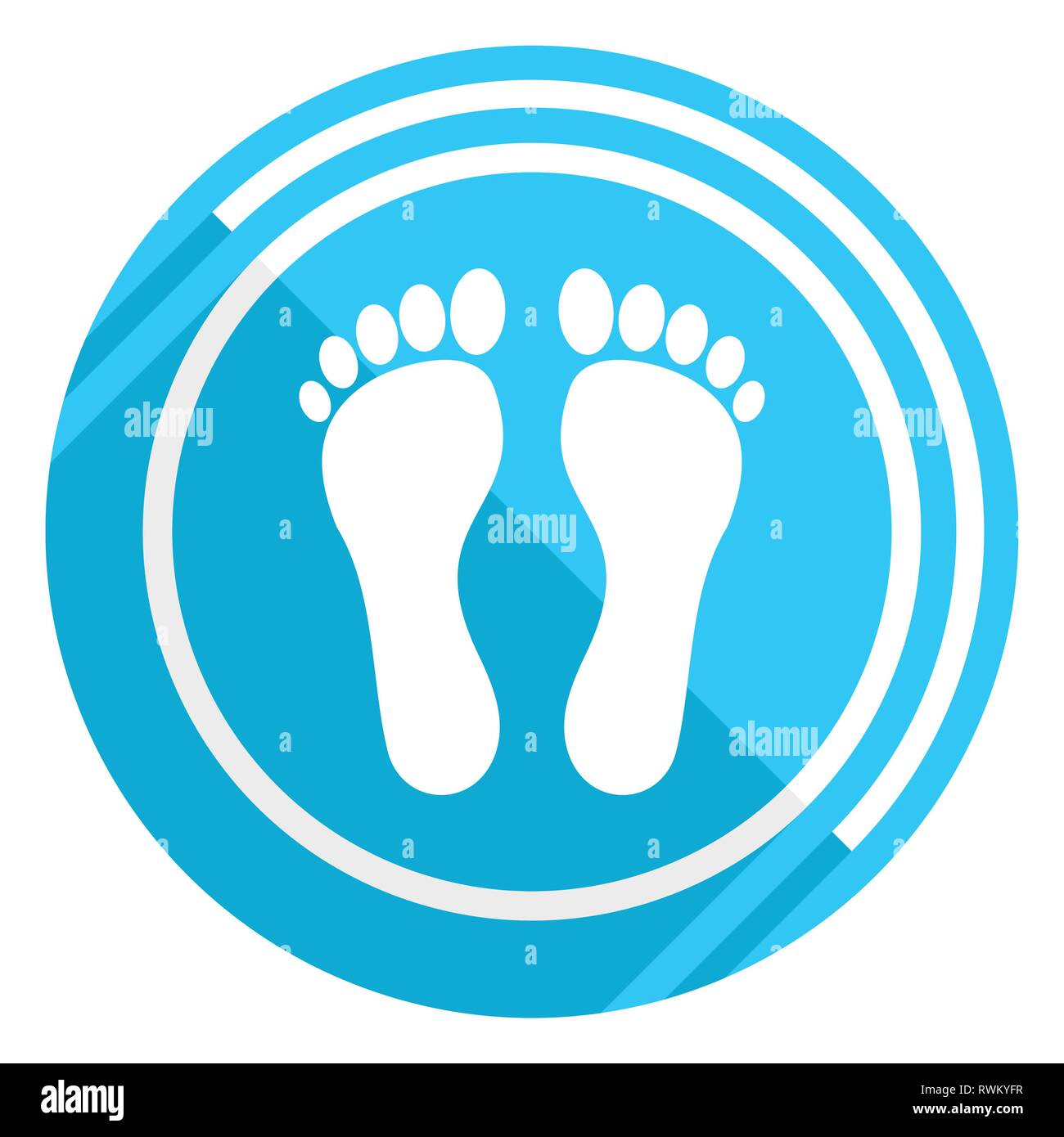 Human feet sticker Stock Vector Images - Alamy