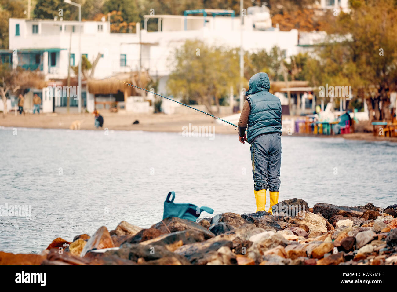 Male angler hi-res stock photography and images - Alamy