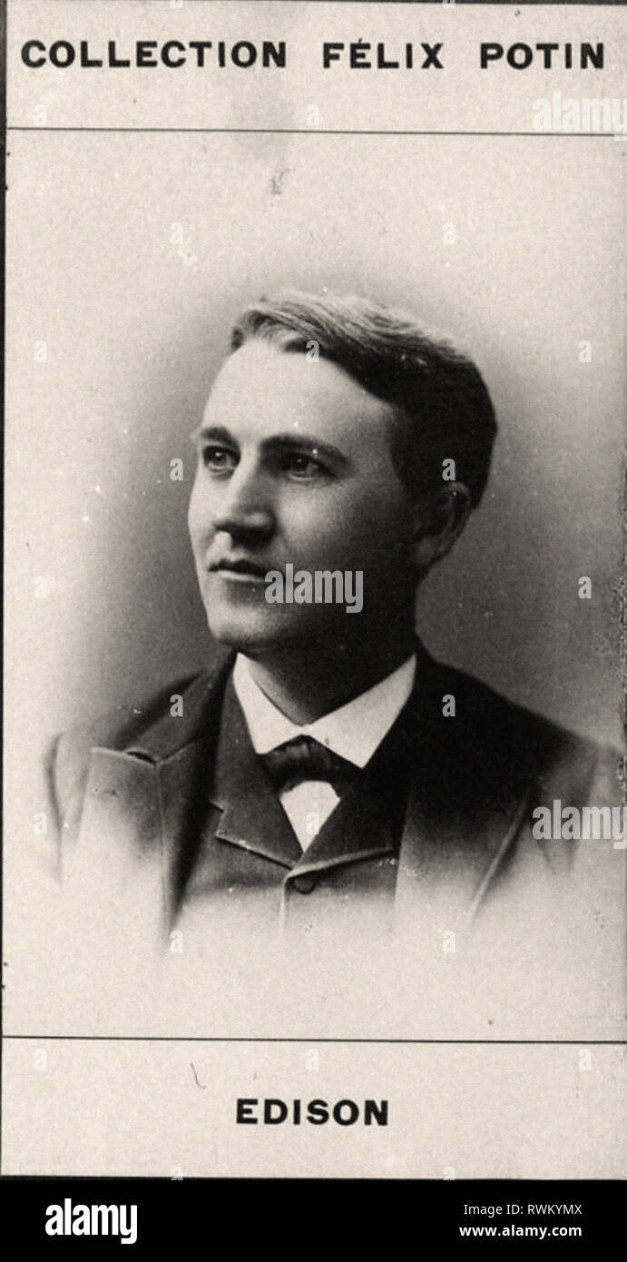 Photographic portrait of Edison - From First COLLECTION FÉLIX POTIN ...