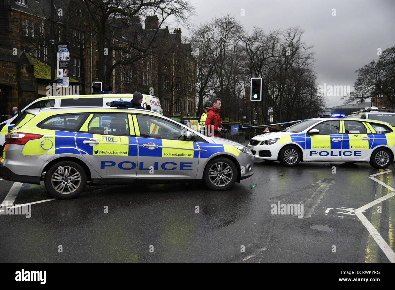 Blocking vans hi-res stock photography and images - Alamy