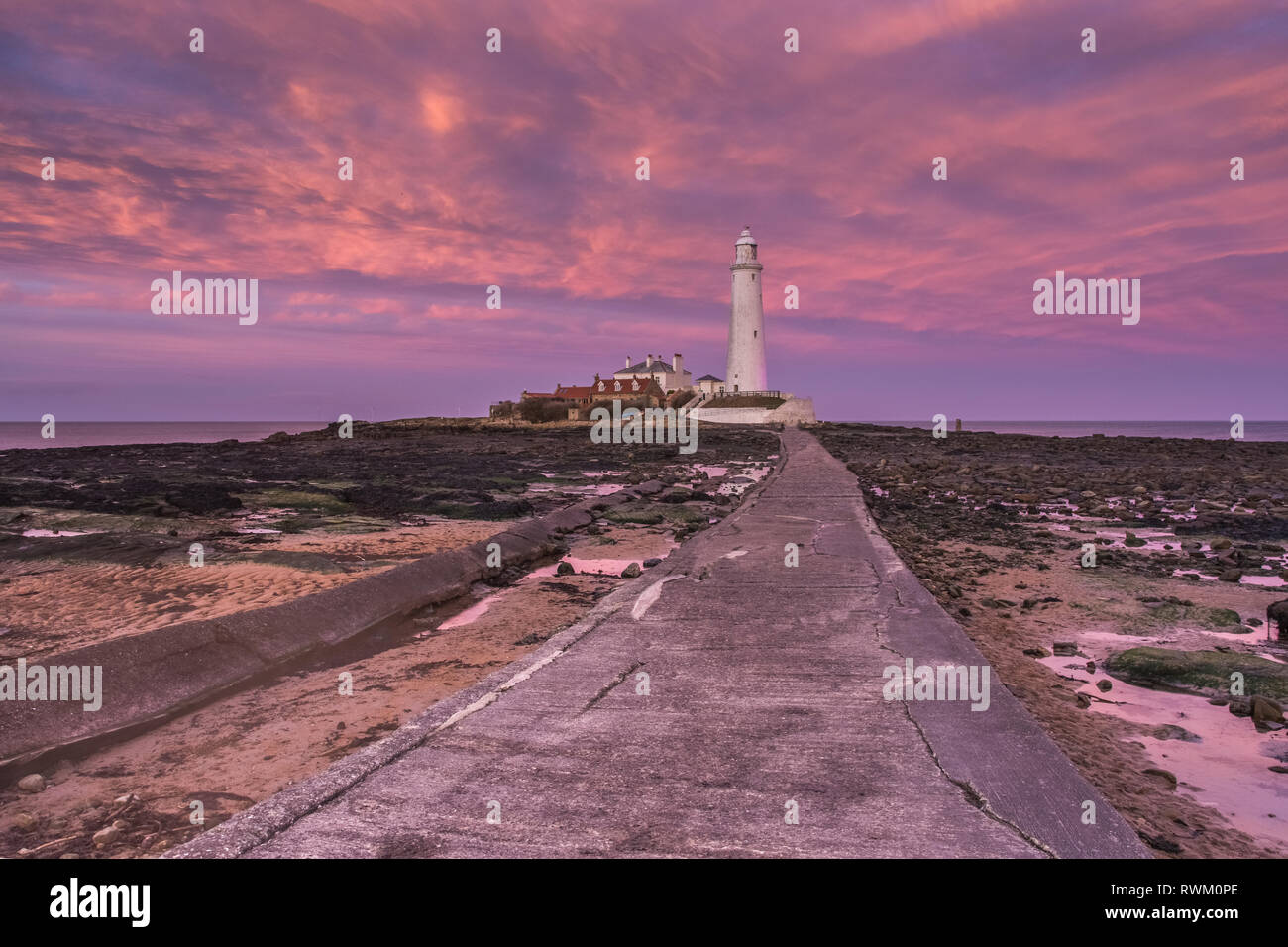 Beautiful Sunset Up In The North East Stock Photo - Alamy