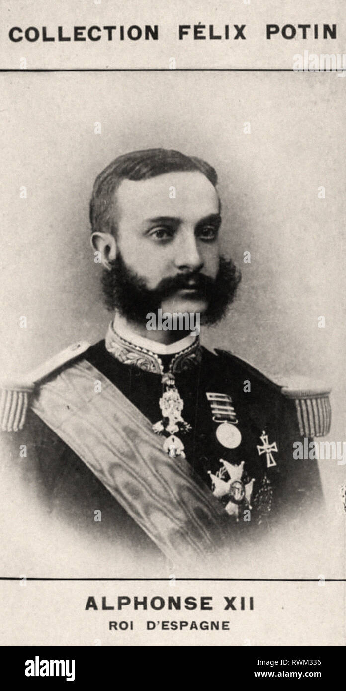 Photographic portrait of Alphonse XII, roi d'Espagne - From First ...