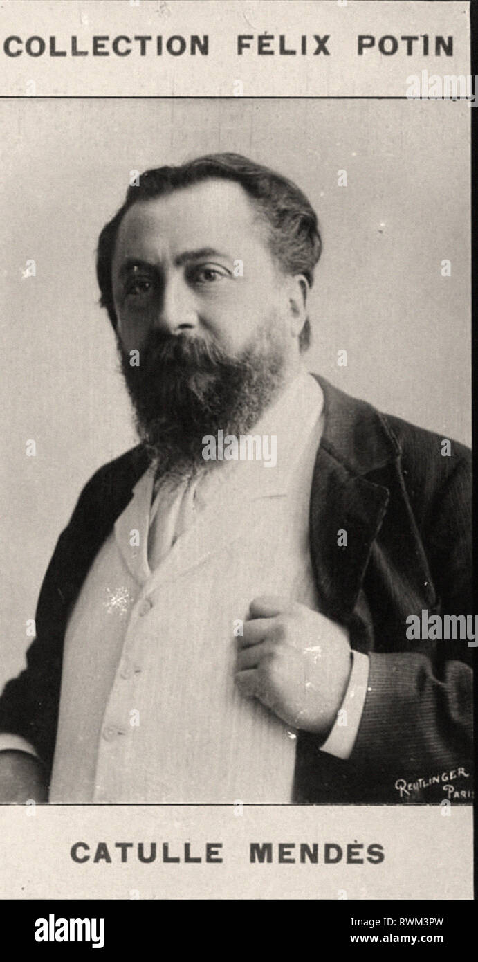 Photographic portrait of Catulle Mendes - From First COLLECTION FÉLIX ...
